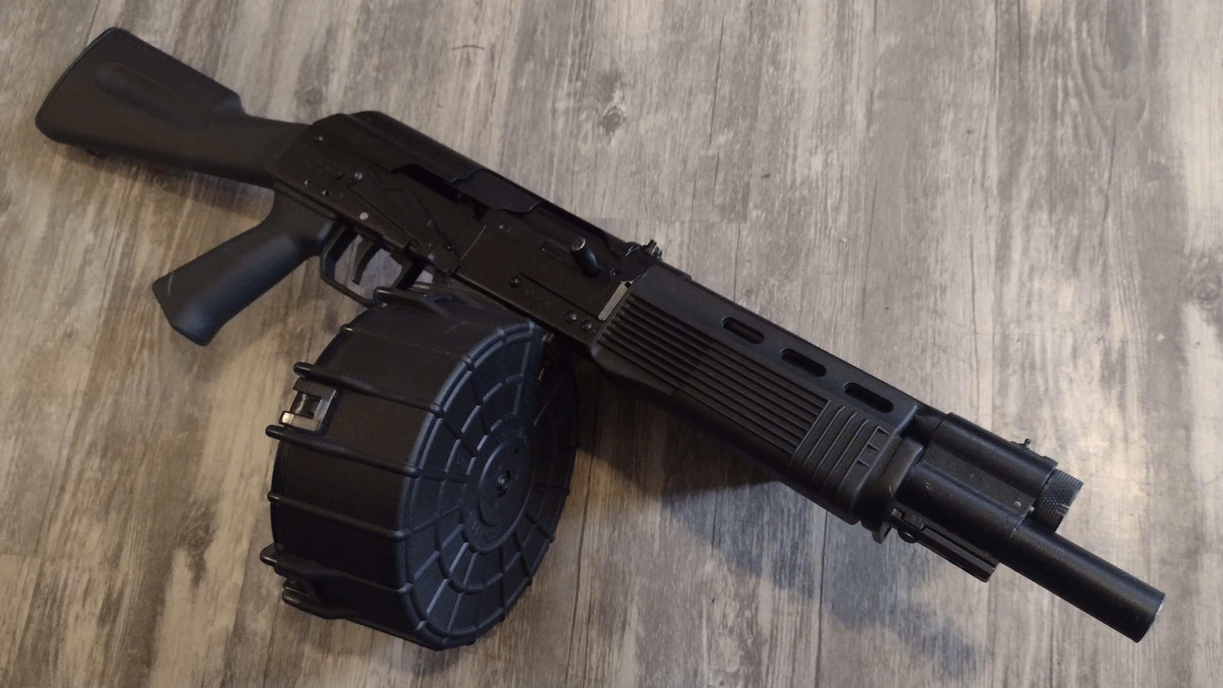 SAIGA-12. When you absolutely, positively got to hit every motherfucking thing in the room ...