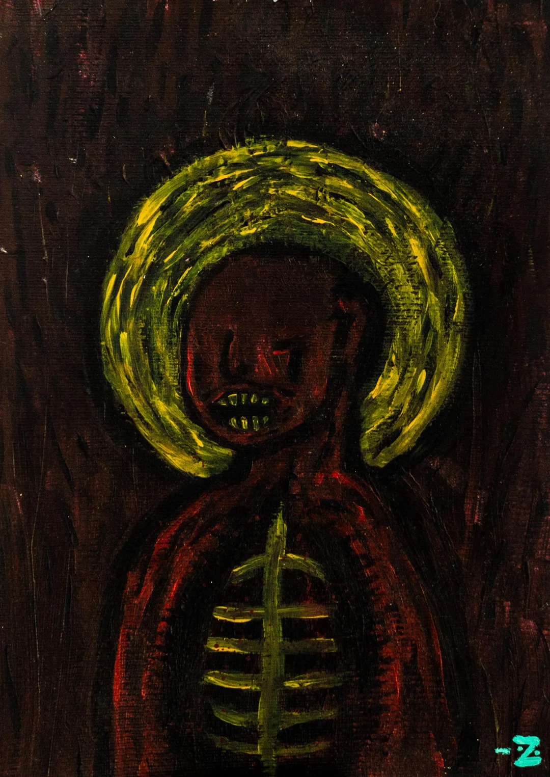 "The Martyr", acrylics on paper, 2020 | Scrolller