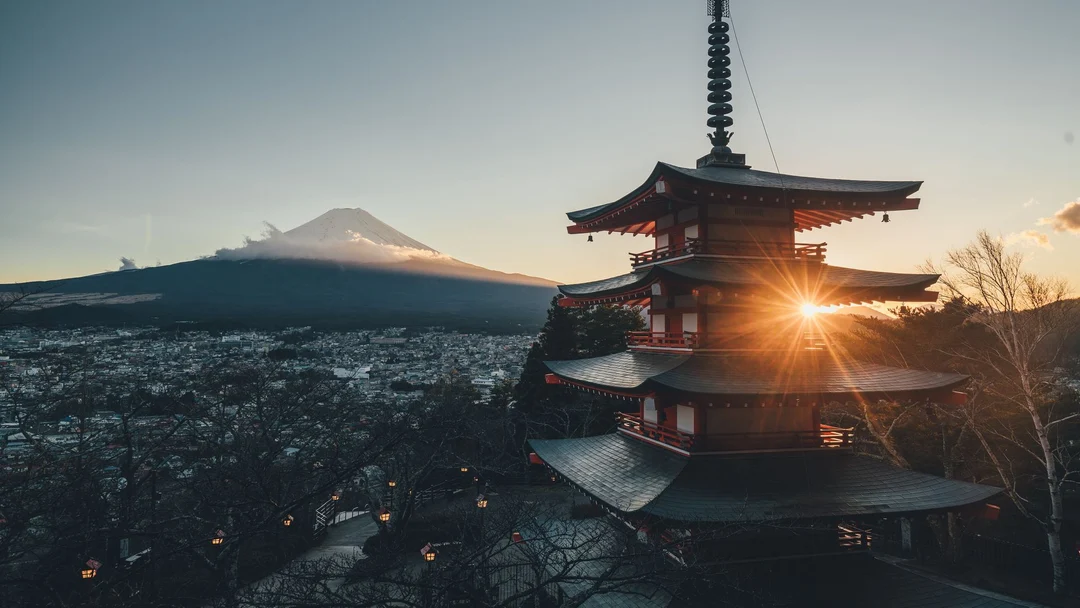 Japan, Temple, Mount Fuji [1920x1080] | Scrolller