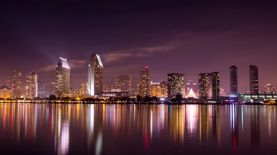 San Diego Skyline Cityscape at Night | Scrolller