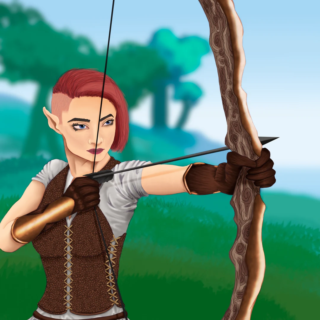 Female half elf ranger, by me, photoshop, 2022 | Scrolller