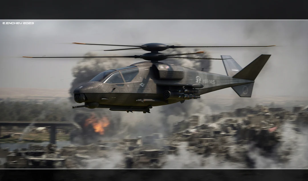 Attack helicopter design by Encho Enchev | Scrolller