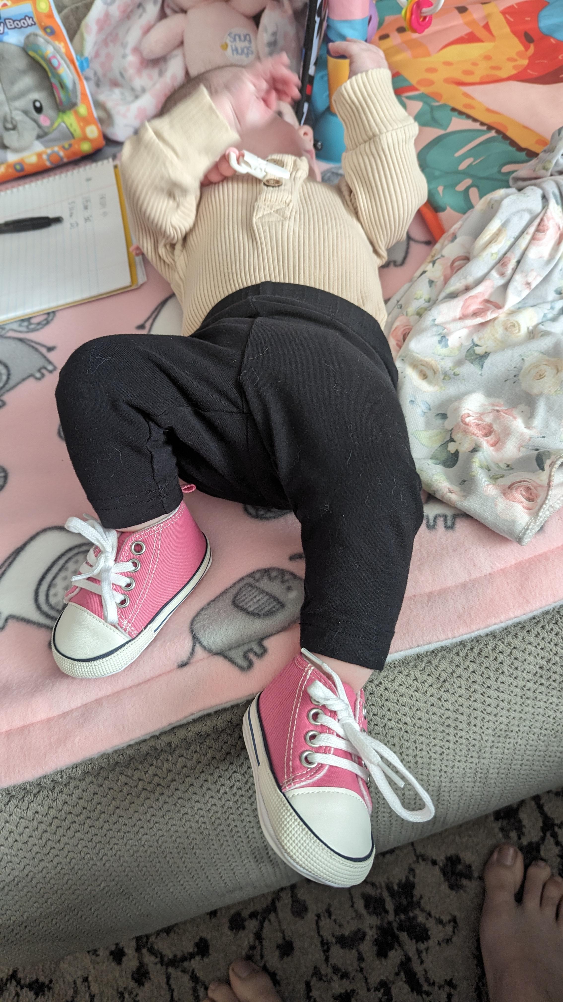 Discover more like Converse: Definitely still a bit big, but it's her very first pair and ...
