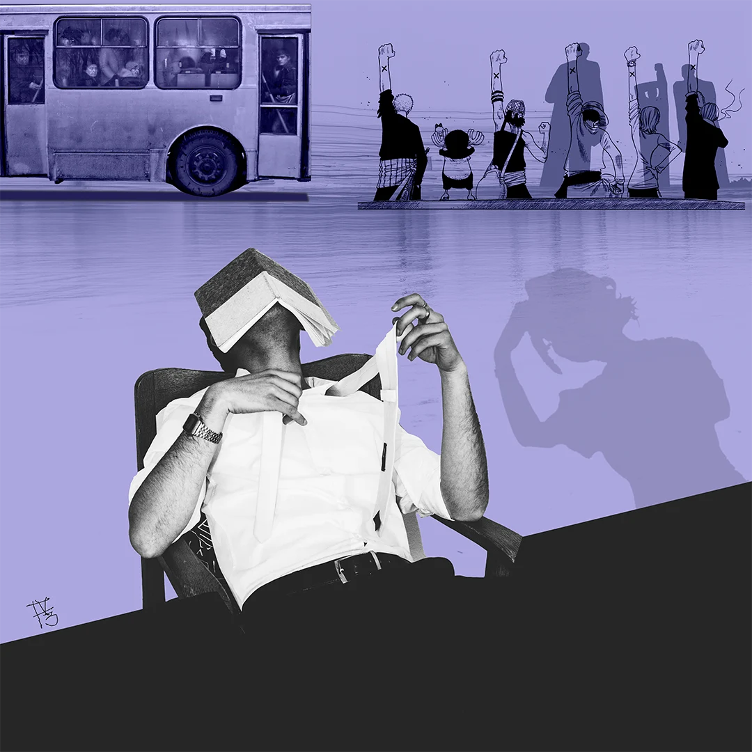 Missing the bus, Tito Victoriano, Digital, 2023 | Scrolller