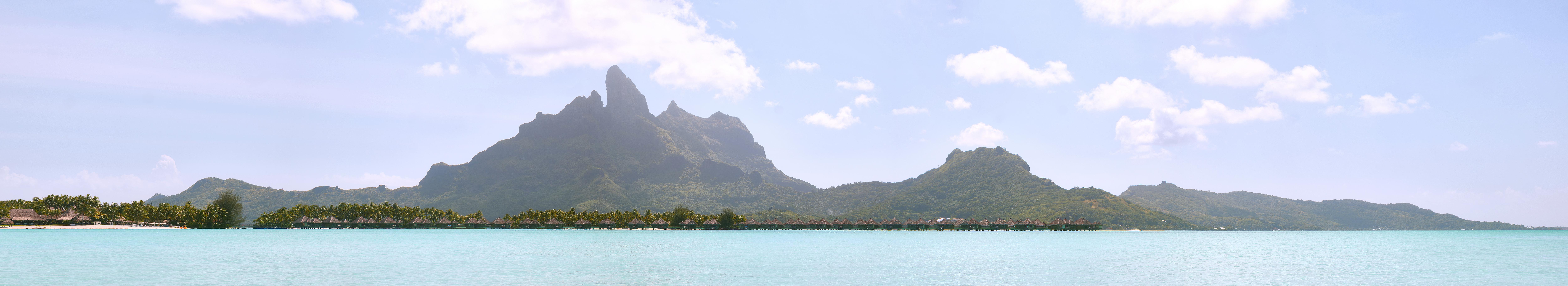 Bora Bora Mount Otemanu Pano from the St. Regis Lagoon | Scrolller