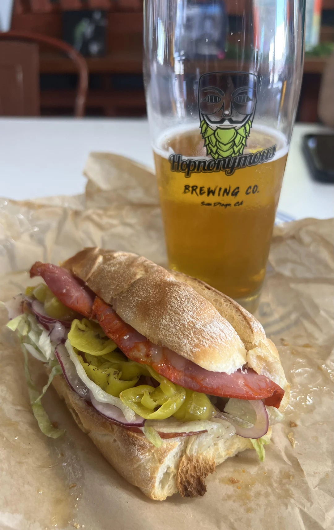 Spicy Italian I had for lunch , washed it down with a nice cold beer | Scrolller