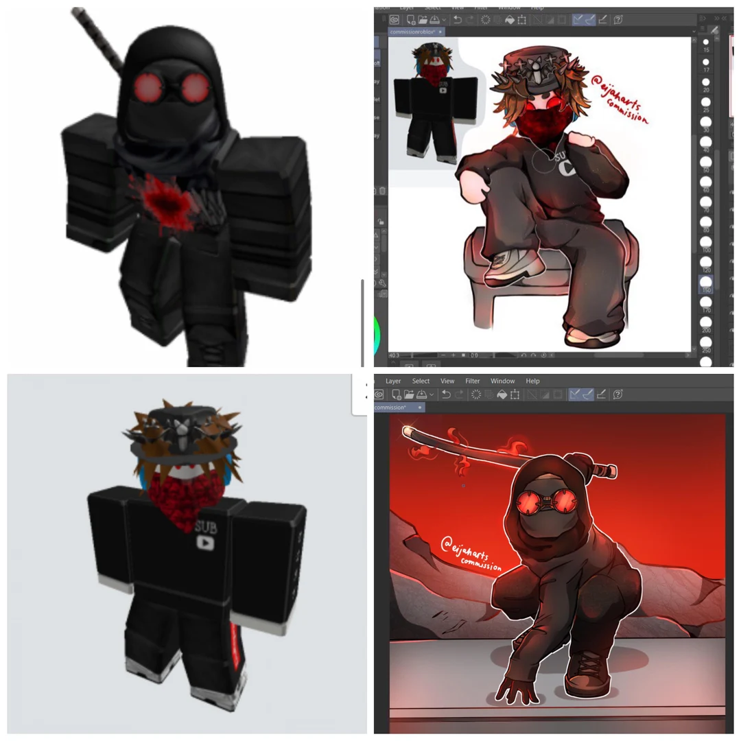 Roblox characters as an artwork | Scrolller