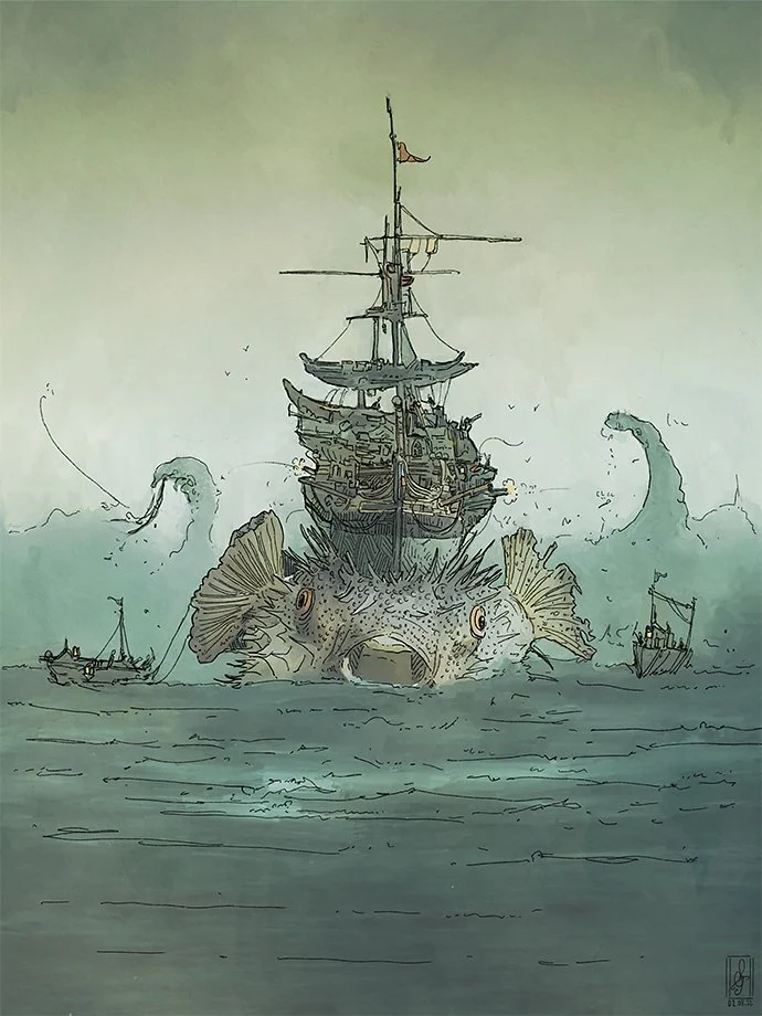 Fish & Ships by Gregory Fromenteau | Scrolller