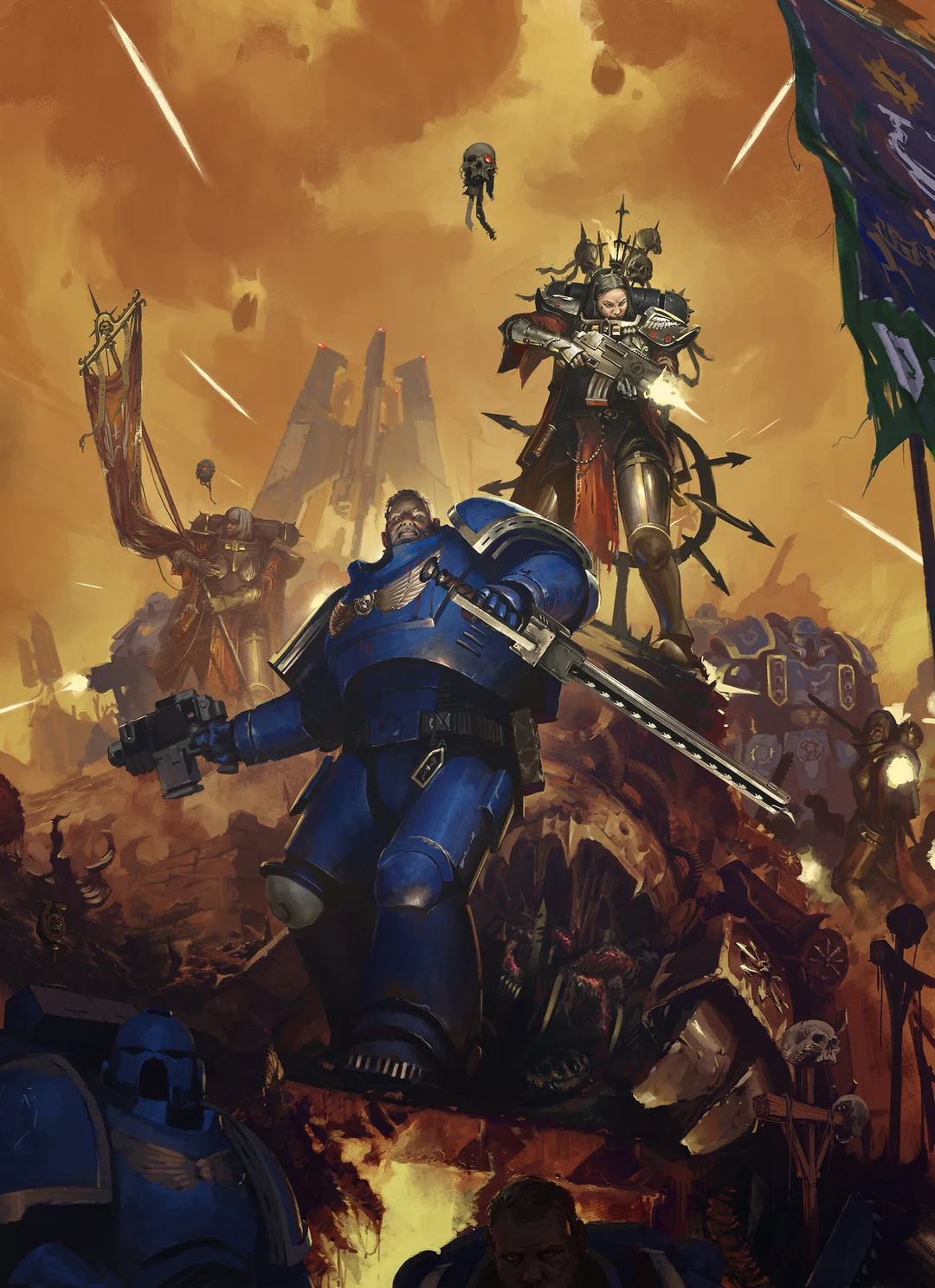 Warhammer 40000 series: Sister and Marine by Ilya Belyakov | Scrolller