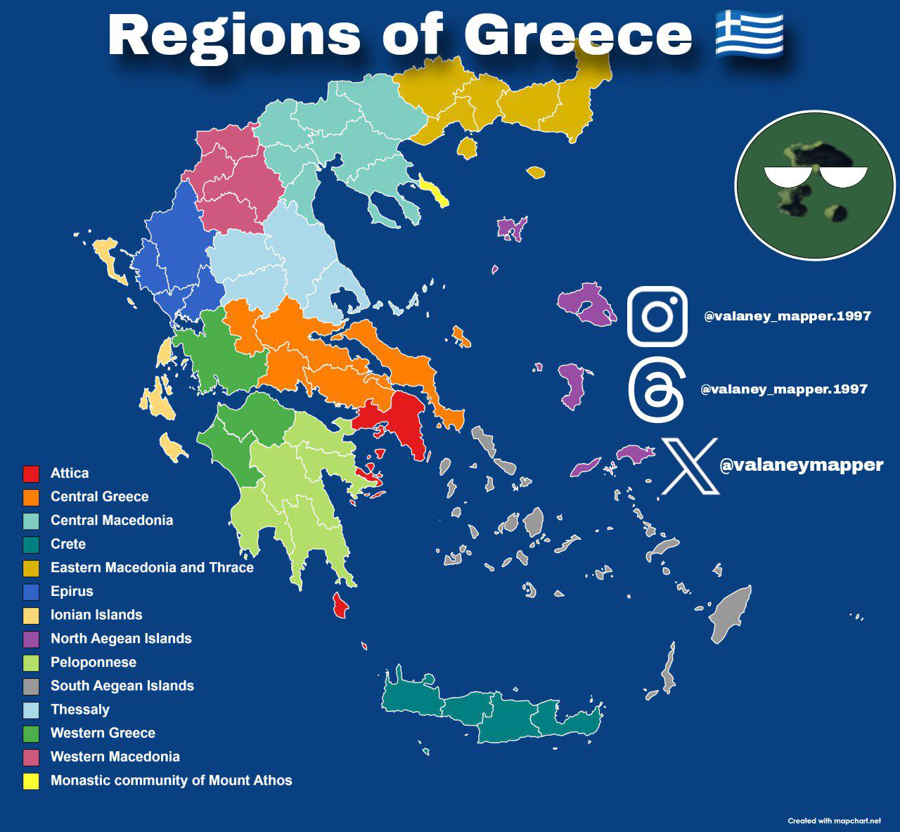 Regions of Greece 🇬🇷 | Scrolller