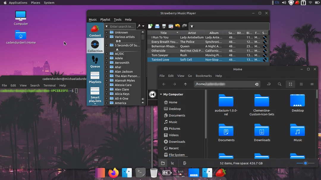 Just Thought I'd Share My Linux Desktop, Nothing Too Fancy! Just a few modern themes here and ...