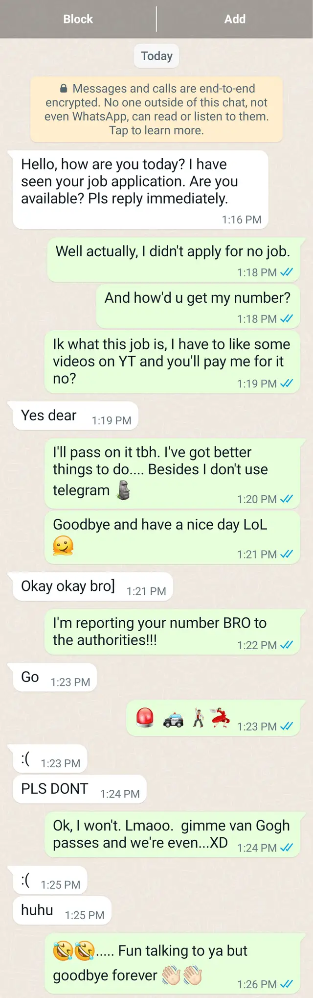 Had some light-hearted fun with that telegram SCAMSTER...XD | Scrolller