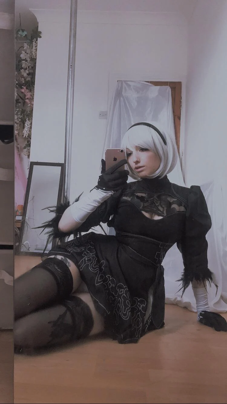 My 2B cosplay, unfortunately a bit too small for me but still looks pretty good imo! | Scrolller