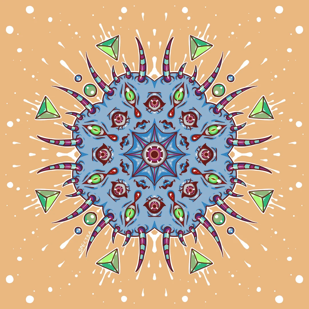 "Manic Mandala" digital art by me | Scrolller