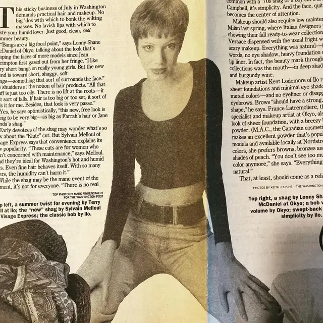 Christina Hendricks, one of her first modeling jobs, ~1993-1994 | Scrolller