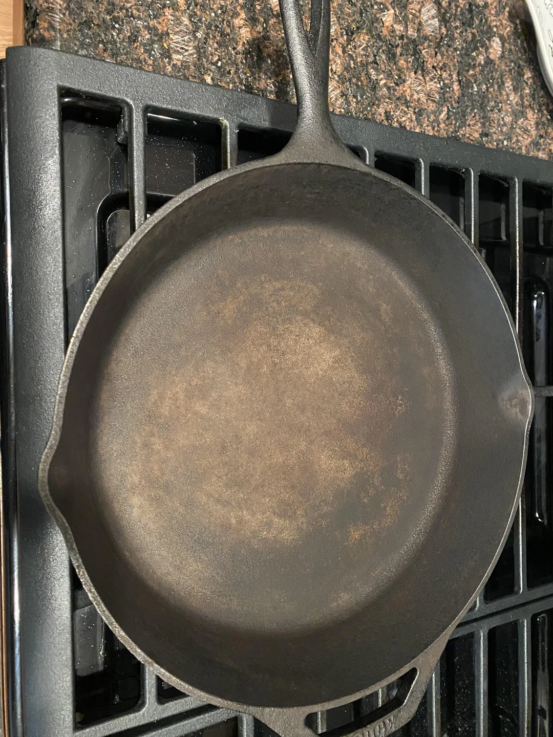 After first layer of seasoning. Should I clean it off and start over? | Scrolller