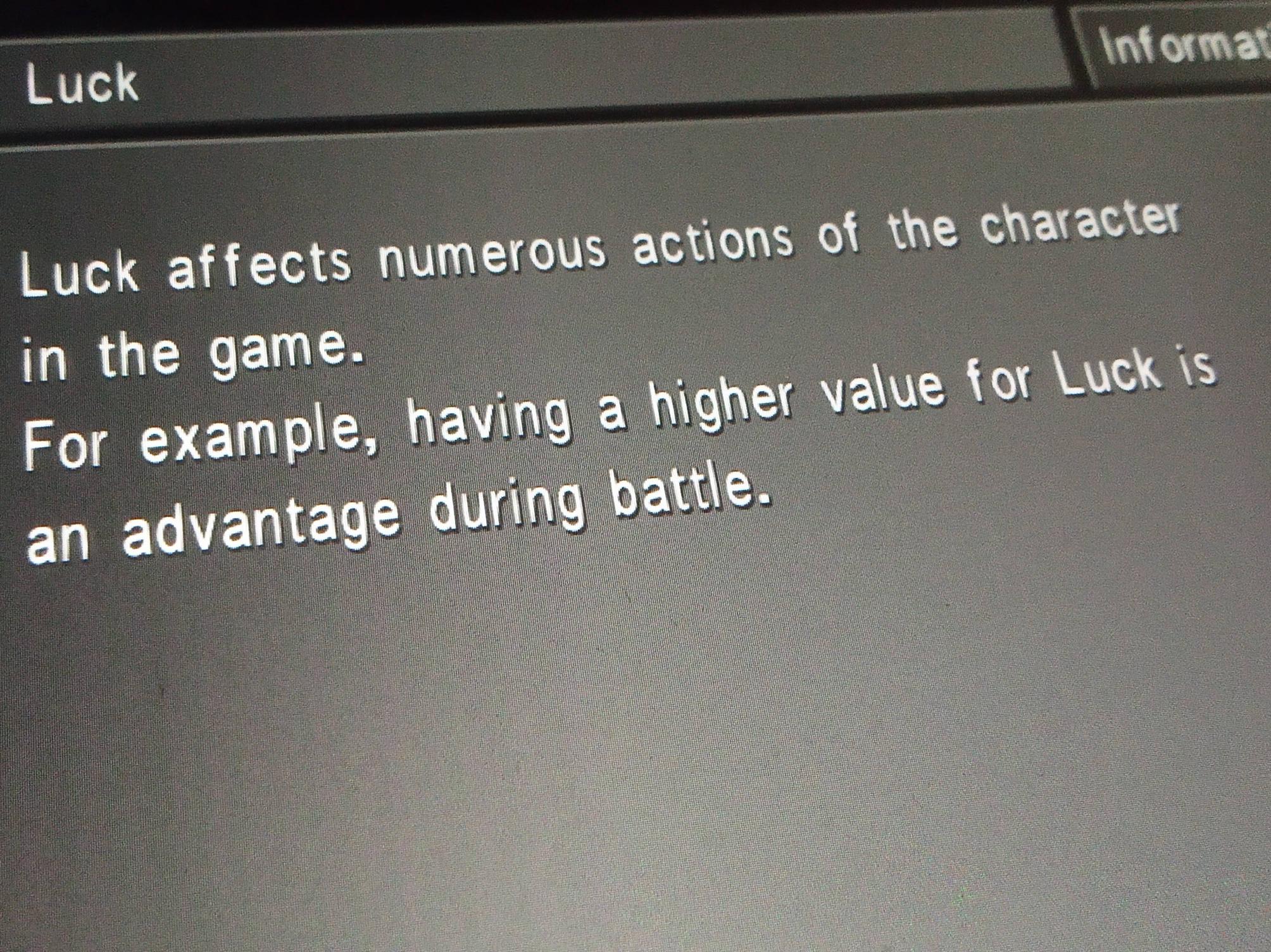 Thanks for the info, now I know what Luck does | Scrolller