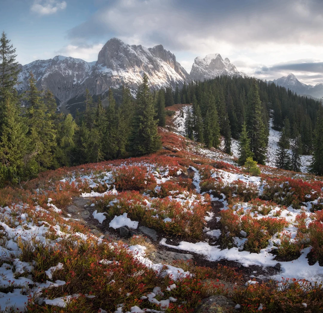 early snowfall, Austrian Alps [OC] [2048x1984] | Scrolller