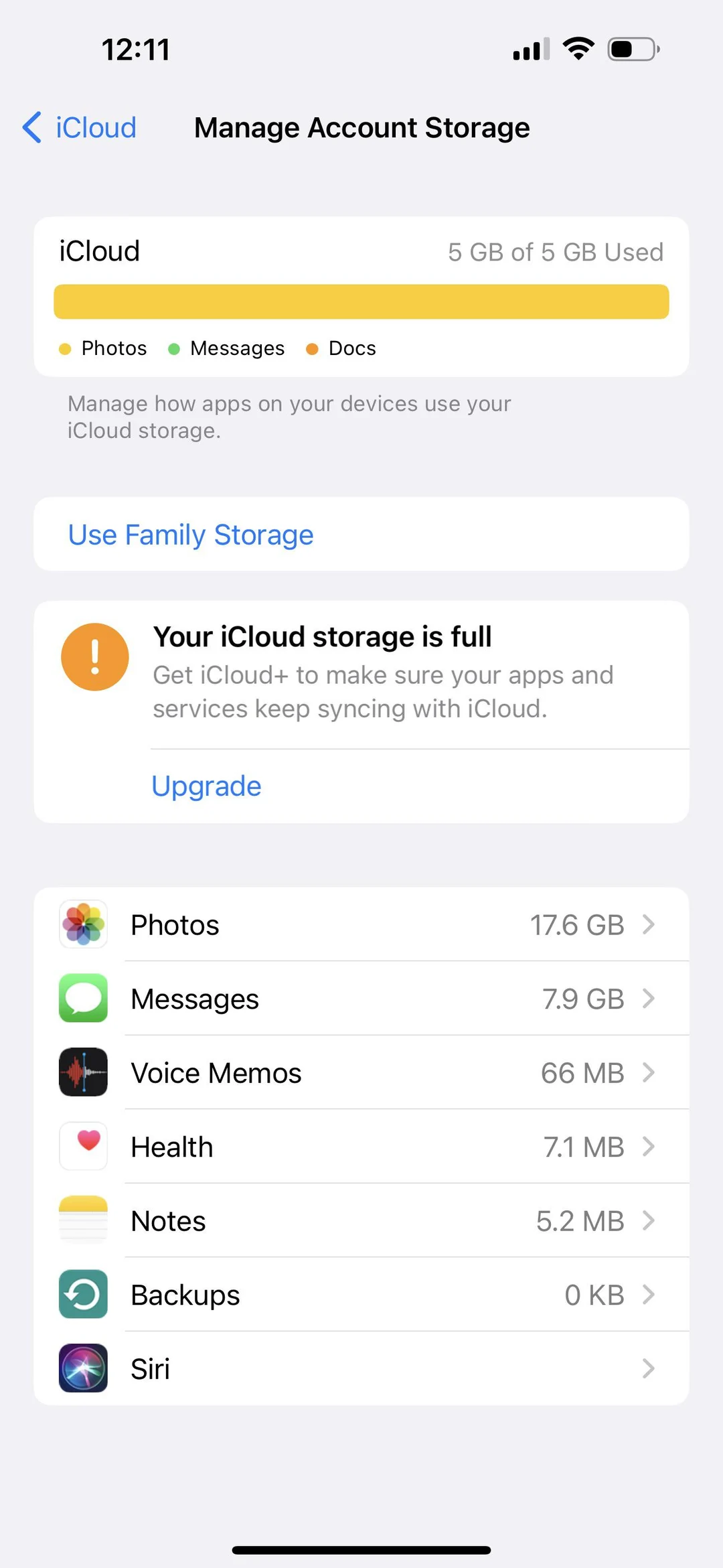 How can I have 17gb in iCloud photo when I only have 5gbs included storage? | Scrolller