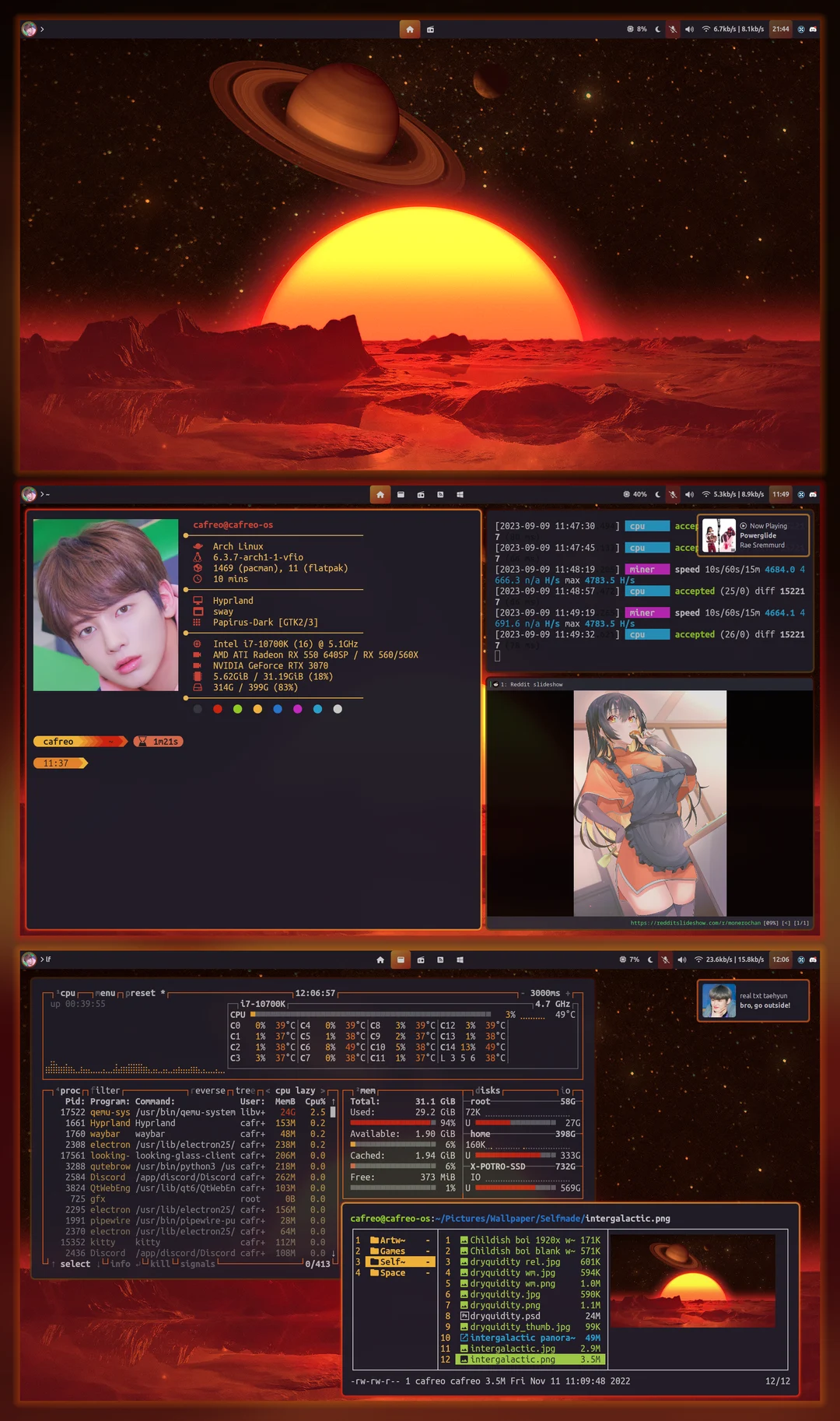 [Hyprland] intergalactic | Scrolller