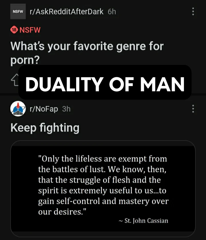 Duality of man | Scrolller