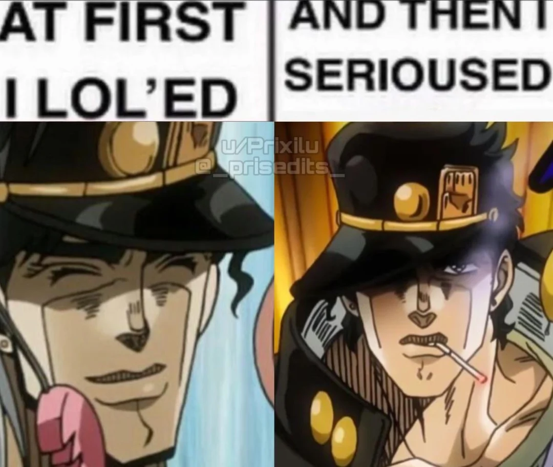 Ok but Jotaro smiling hits differently | Scrolller