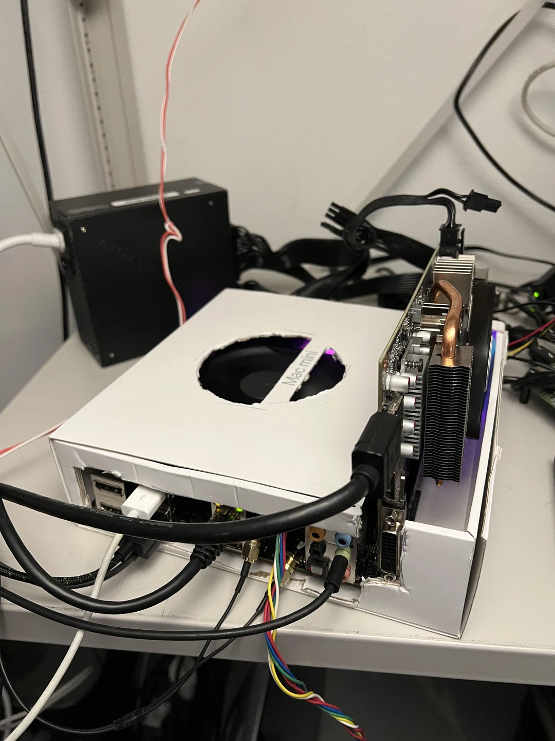 Using an actual box, from someone's refurbished 2017 Mac Mini - Asus Z390-I ROG Strix, 9600K ...