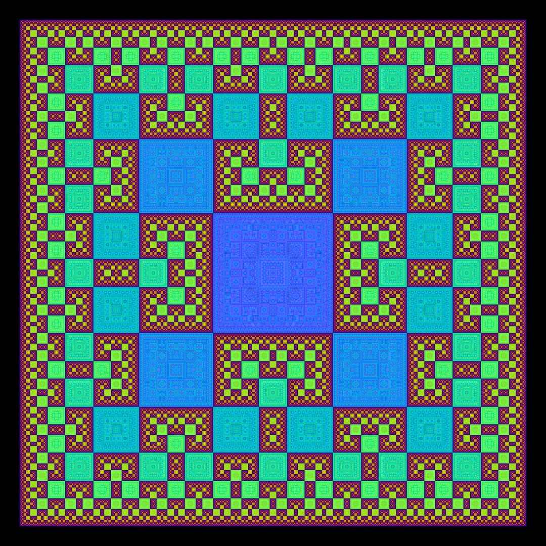 Rainbow Fractal Squares, Me, Digital, 2022 | Scrolller