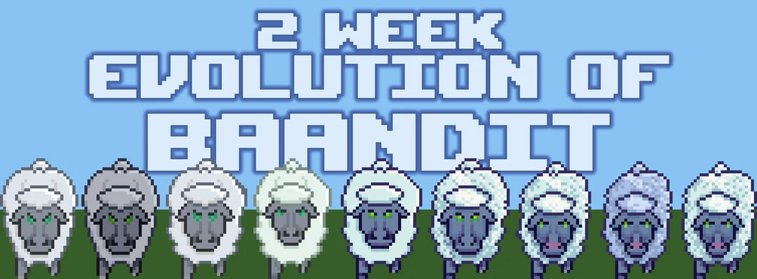 [OC] Slow evolution of my Maad Baandit pixel sheep. | Scrolller