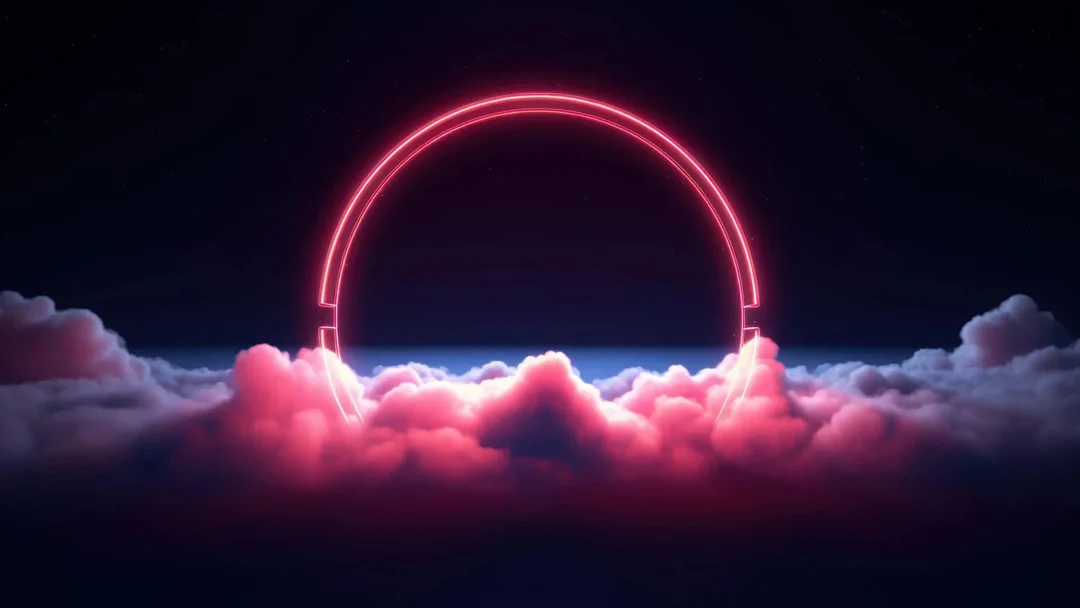 Glowing Red Neon Circle [1920x1080] | Scrolller