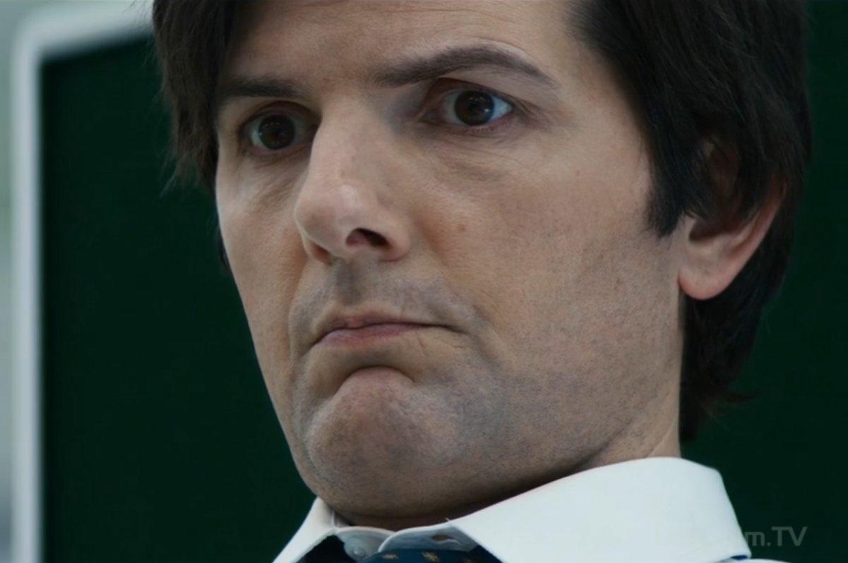 Adam Scott looks like someone tried to draw Tom Cruise from memory ...