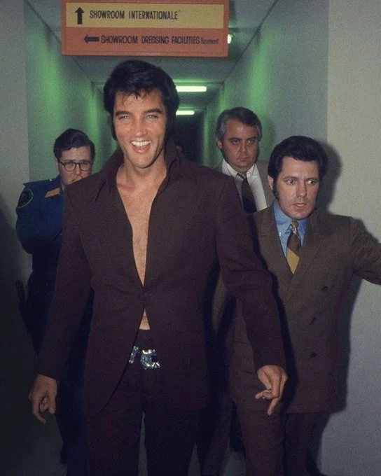 Elvis Presley at the International Hotel in Vegas, 1969. | Scrolller