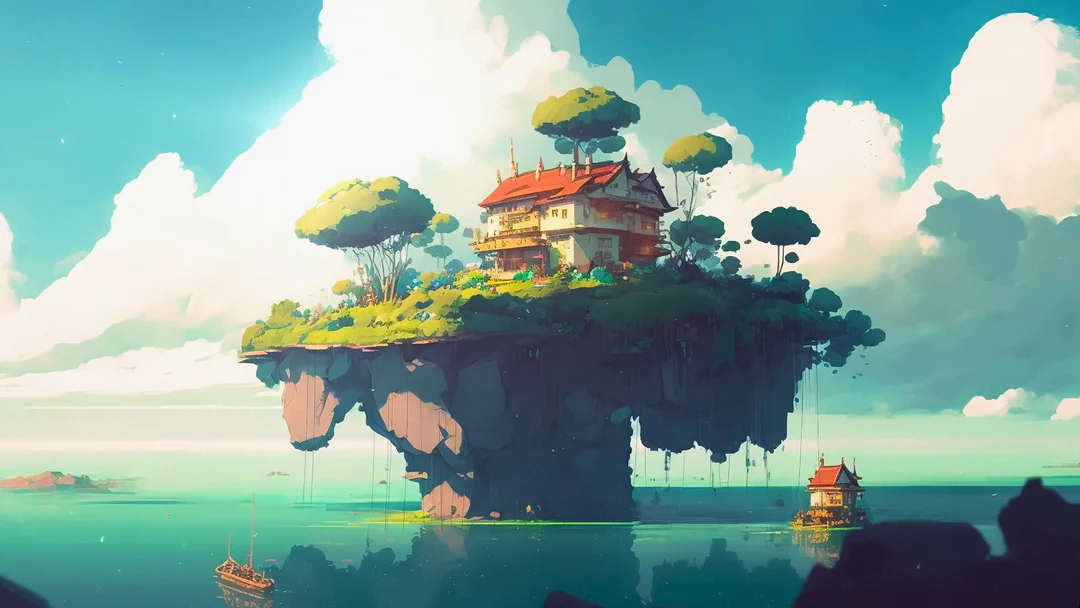 floating Island- lofi wallpaper [1920x1080] | Scrolller