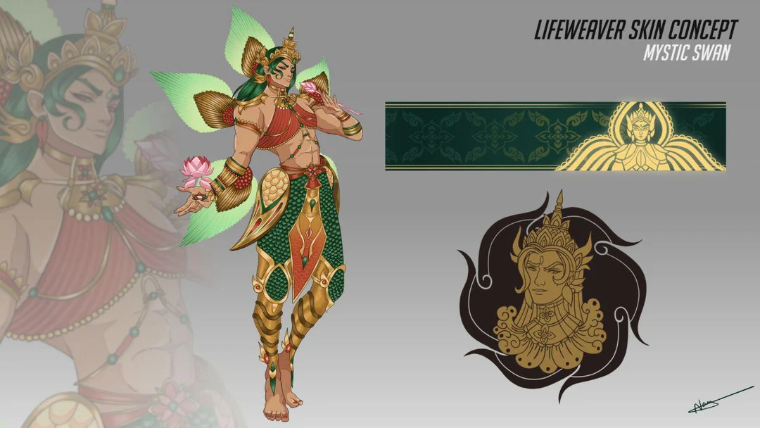 Mystic Swan Lifeweaver concept art by me | Scrolller