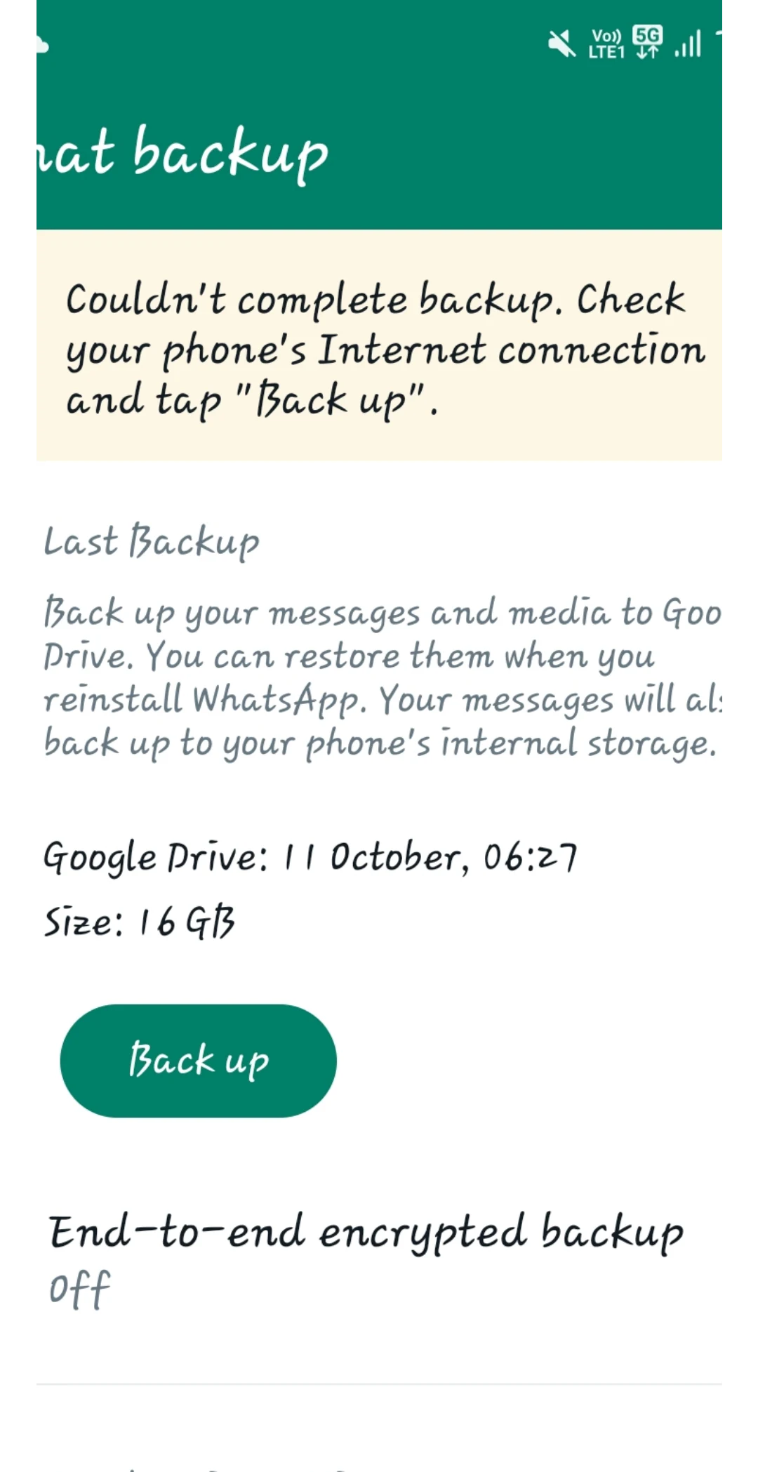 Whatsapp backup issue | Scrolller