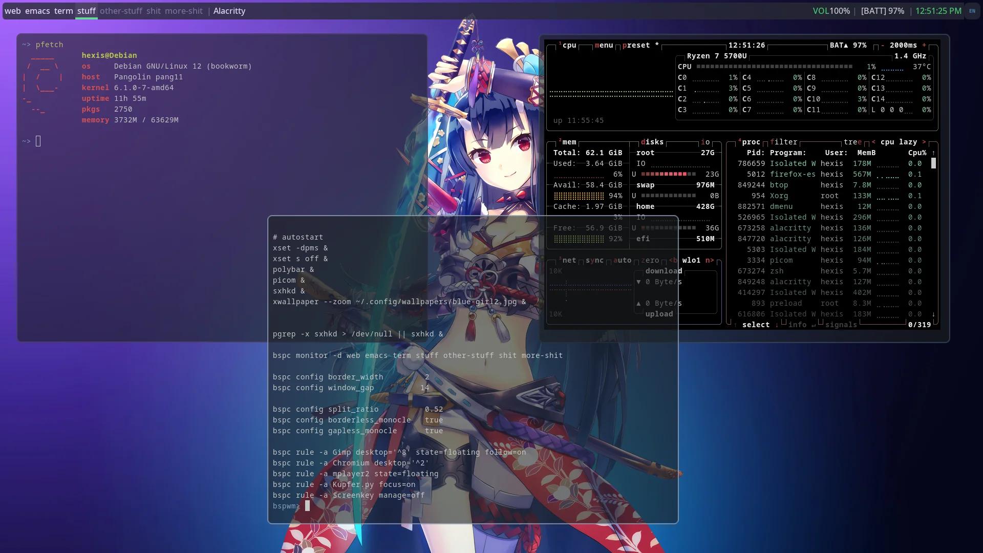 Discover more like Unixporn: [bspwm] my first bspwm rice! and Related Content | Scrolller