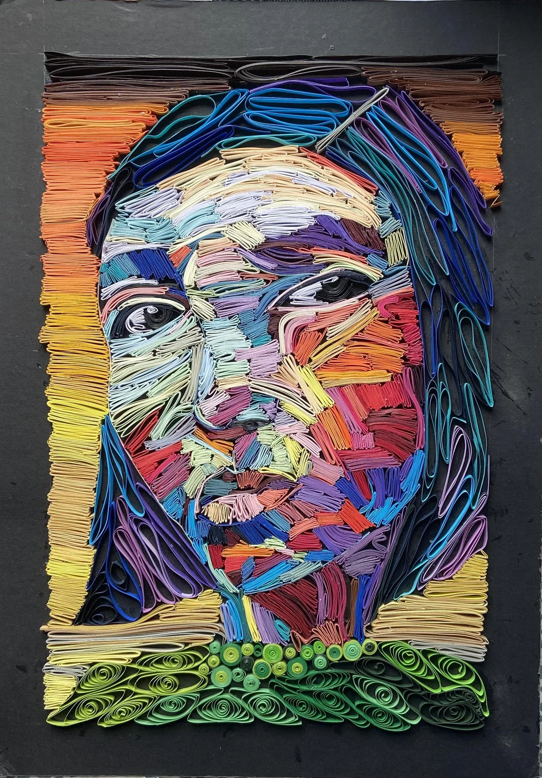 Self portrait, by me, paper quilling, 2021 | Scrolller