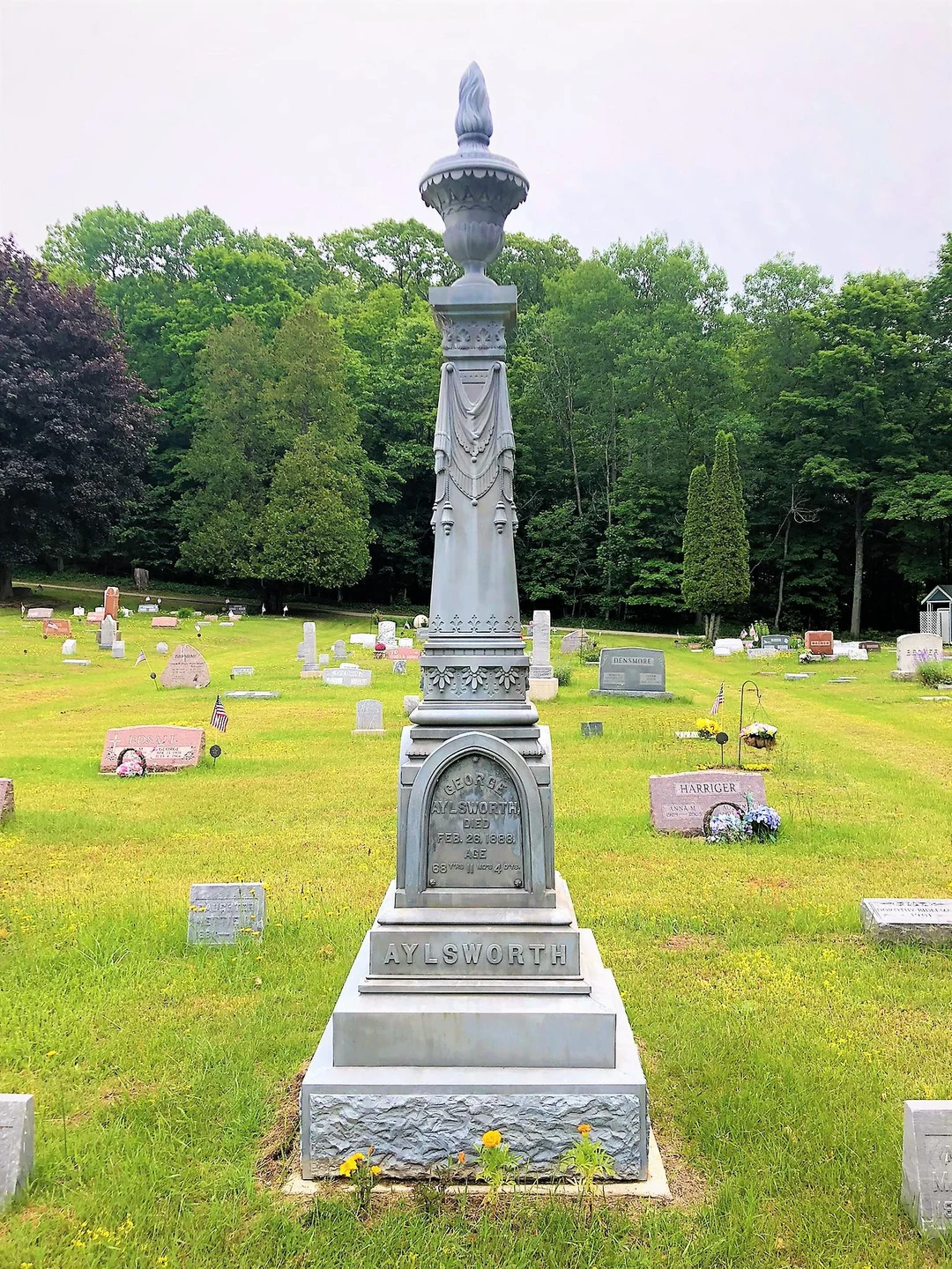 The Aylsworth monument at Maple Grove Cemetery | Scrolller
