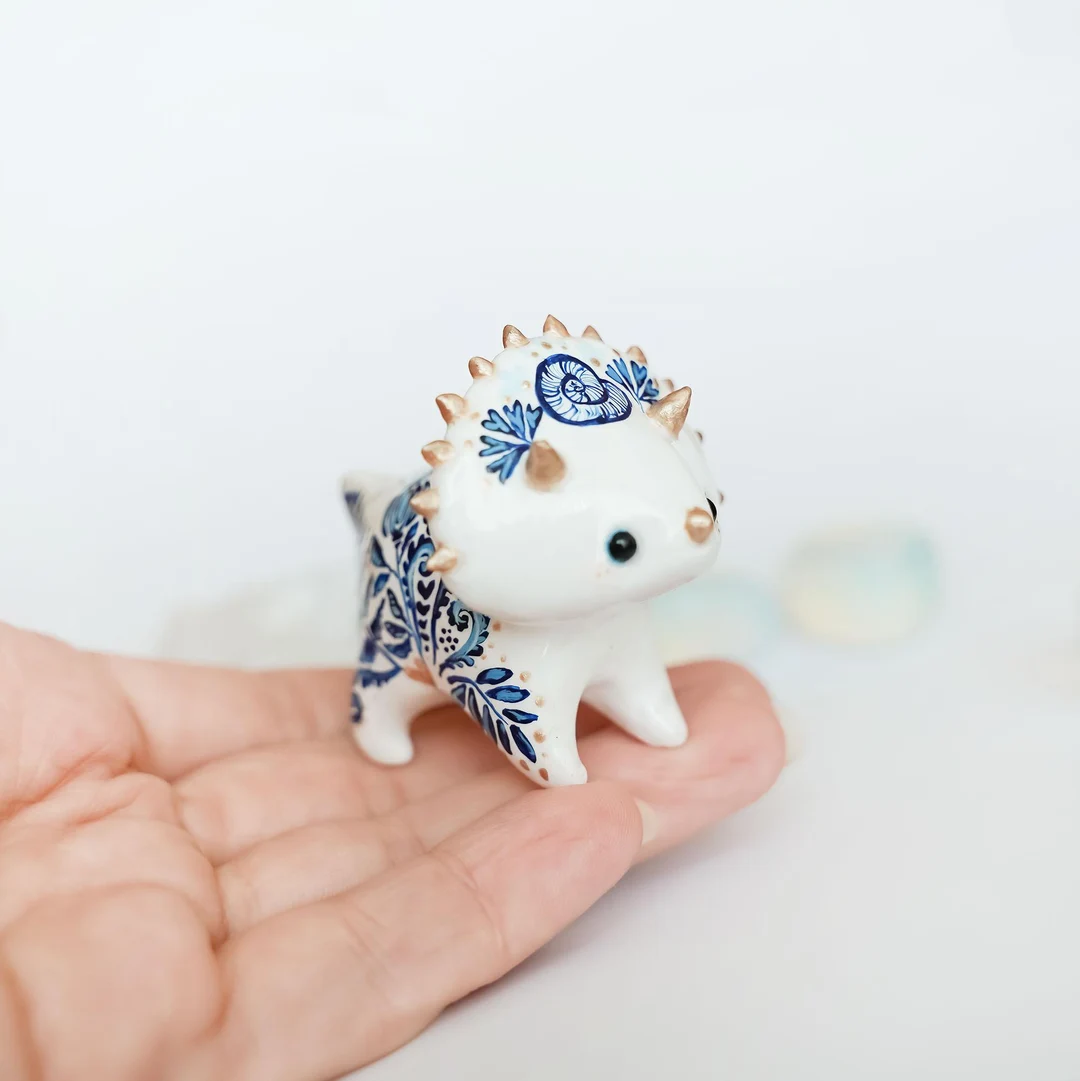 Triceratops, VallaVica, polymer clay, 2023 | Scrolller