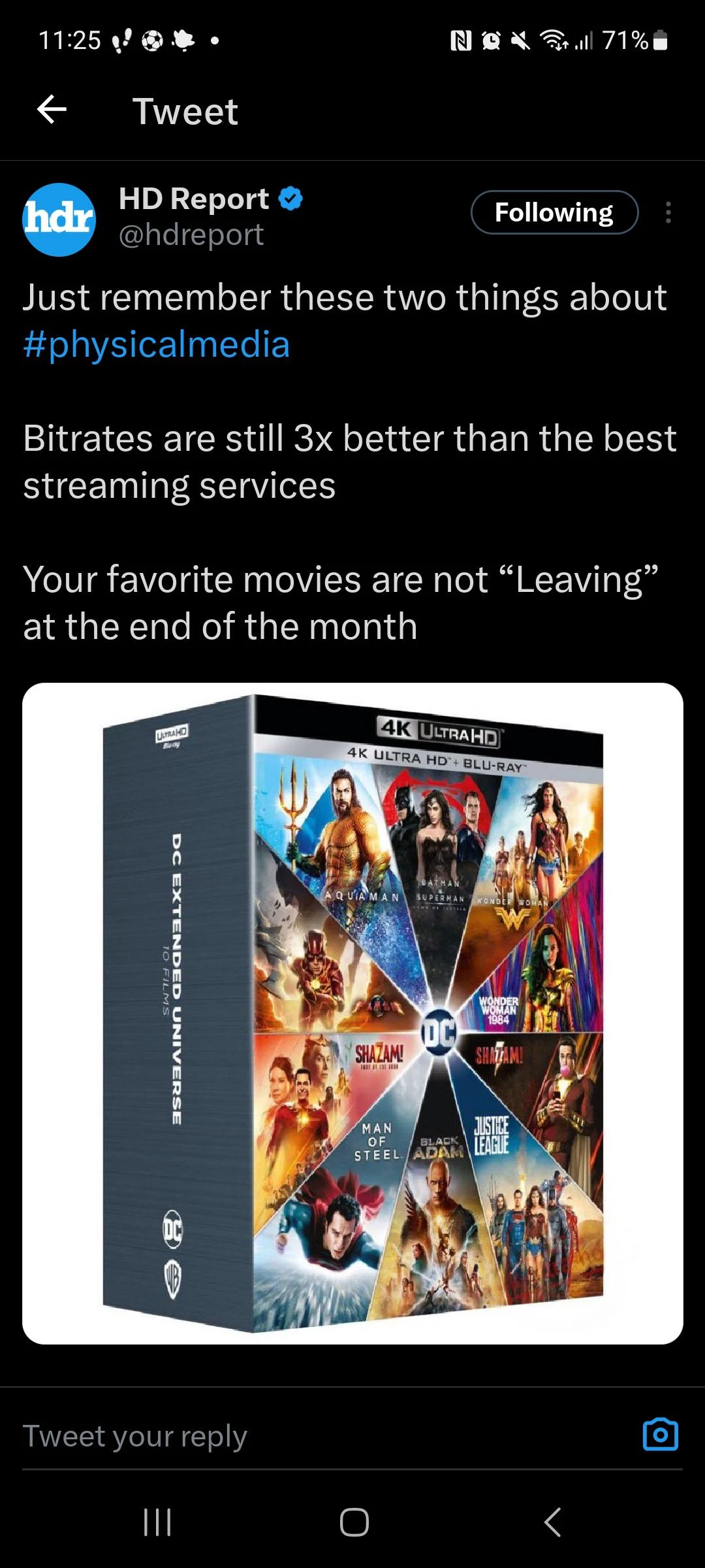 4K blu Ray is the definitive way of experiencing films and TV shows. | Scrolller