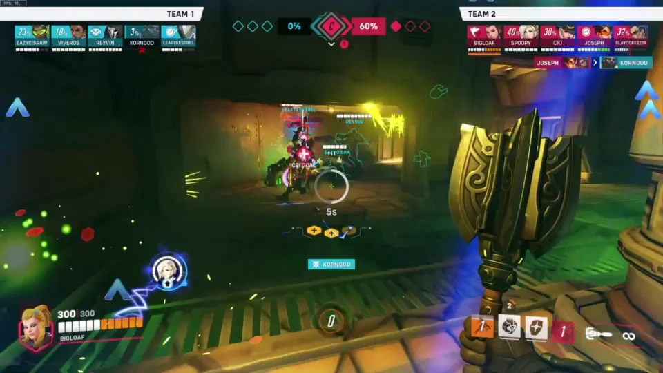 Booping a reaper stuck with pulse bomb into his team for a 4k | Scrolller