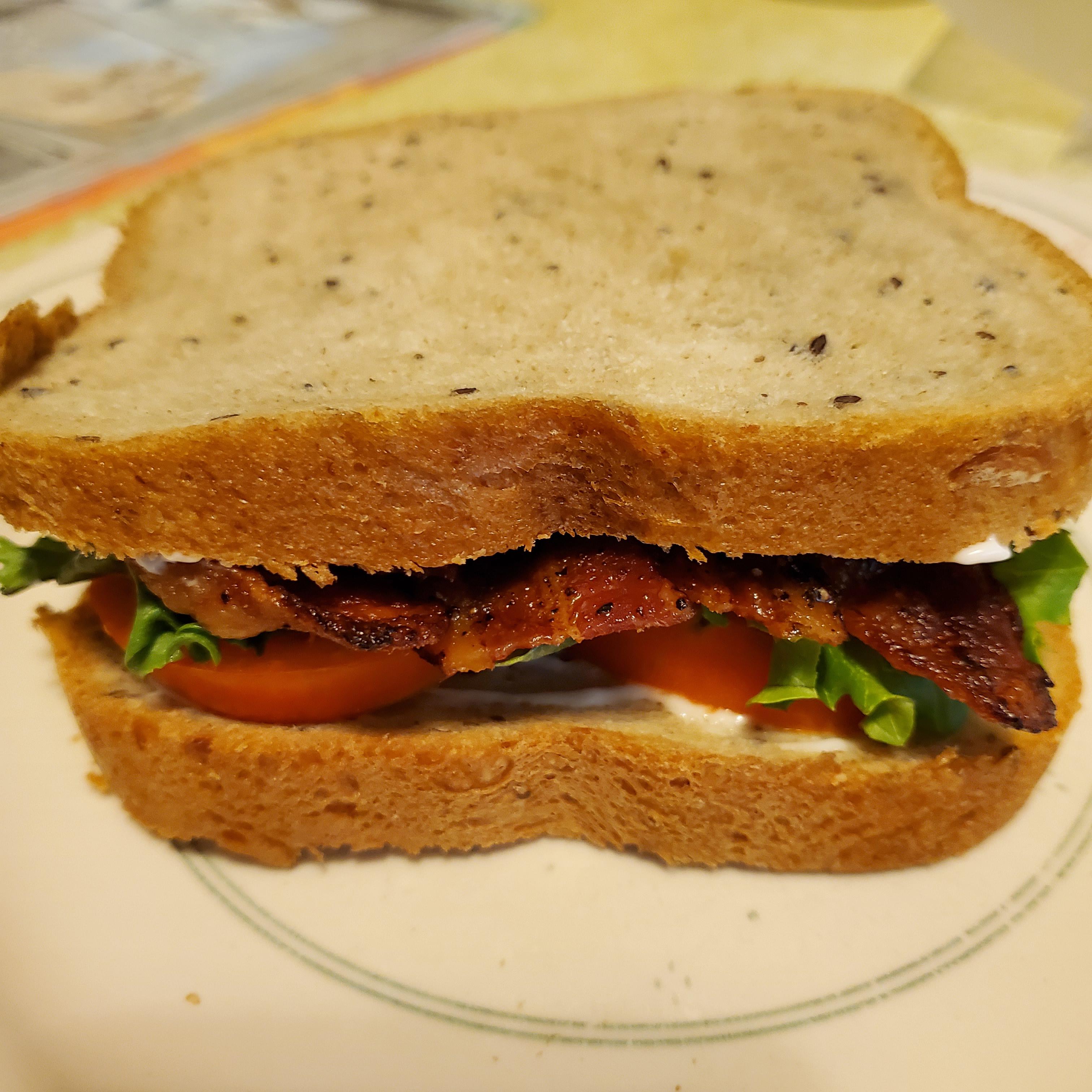 [Homemade] BLT on homemade bread with homegrown tomato. | Scrolller