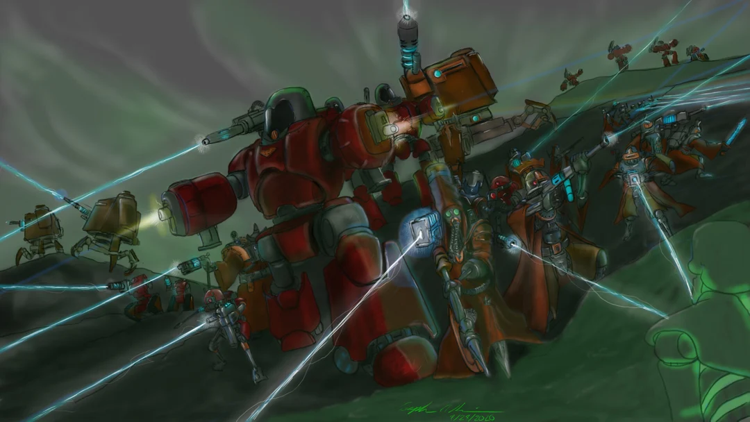 Battle Scene Mechanicus By: Joseph Davis | Scrolller