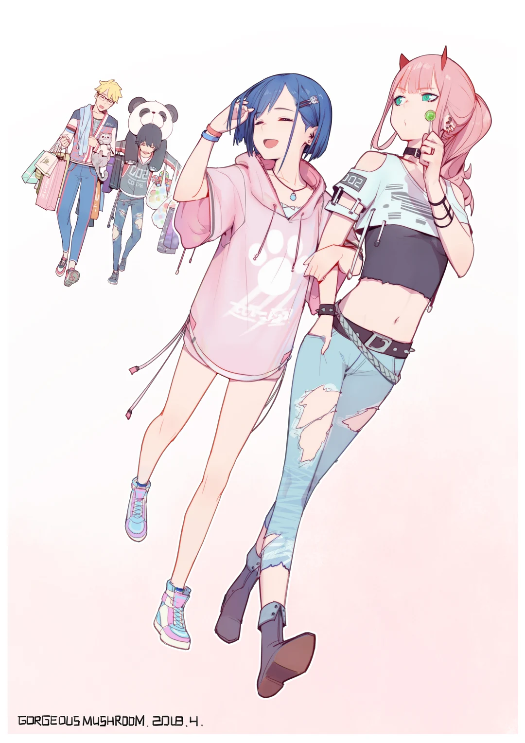 Shopping with Zero Two and Ichigo (and their pawns)(by G.M) | Scrolller