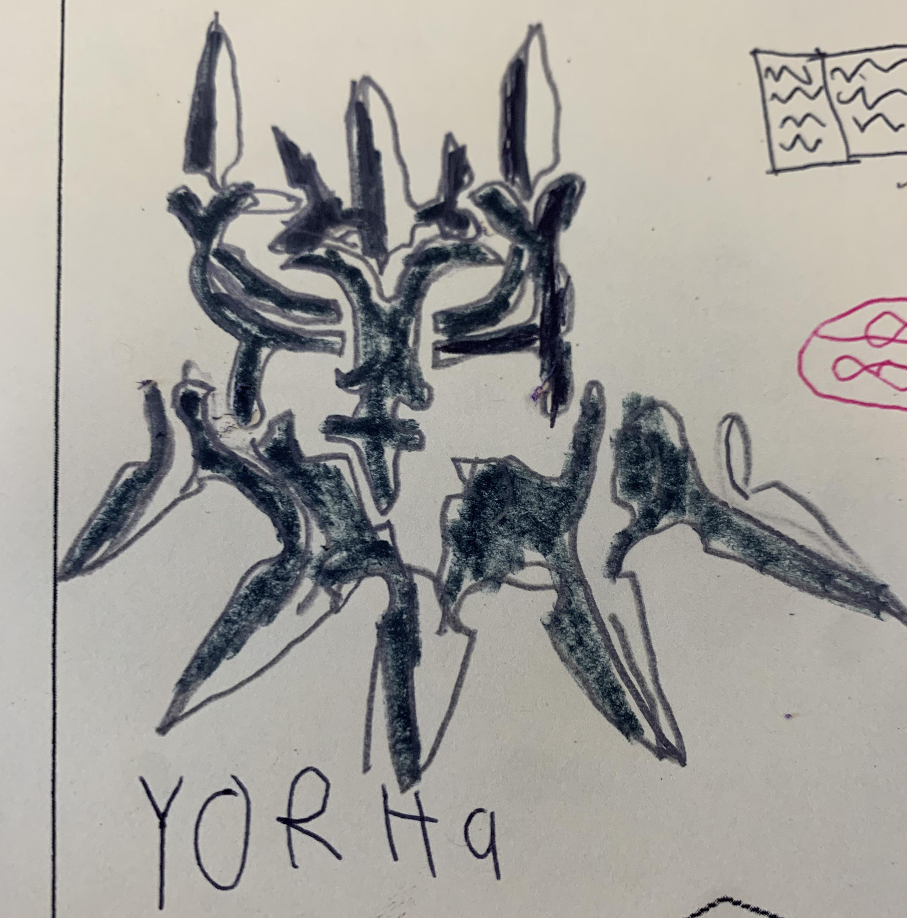 First time drawing to YoRHa logo | Scrolller
