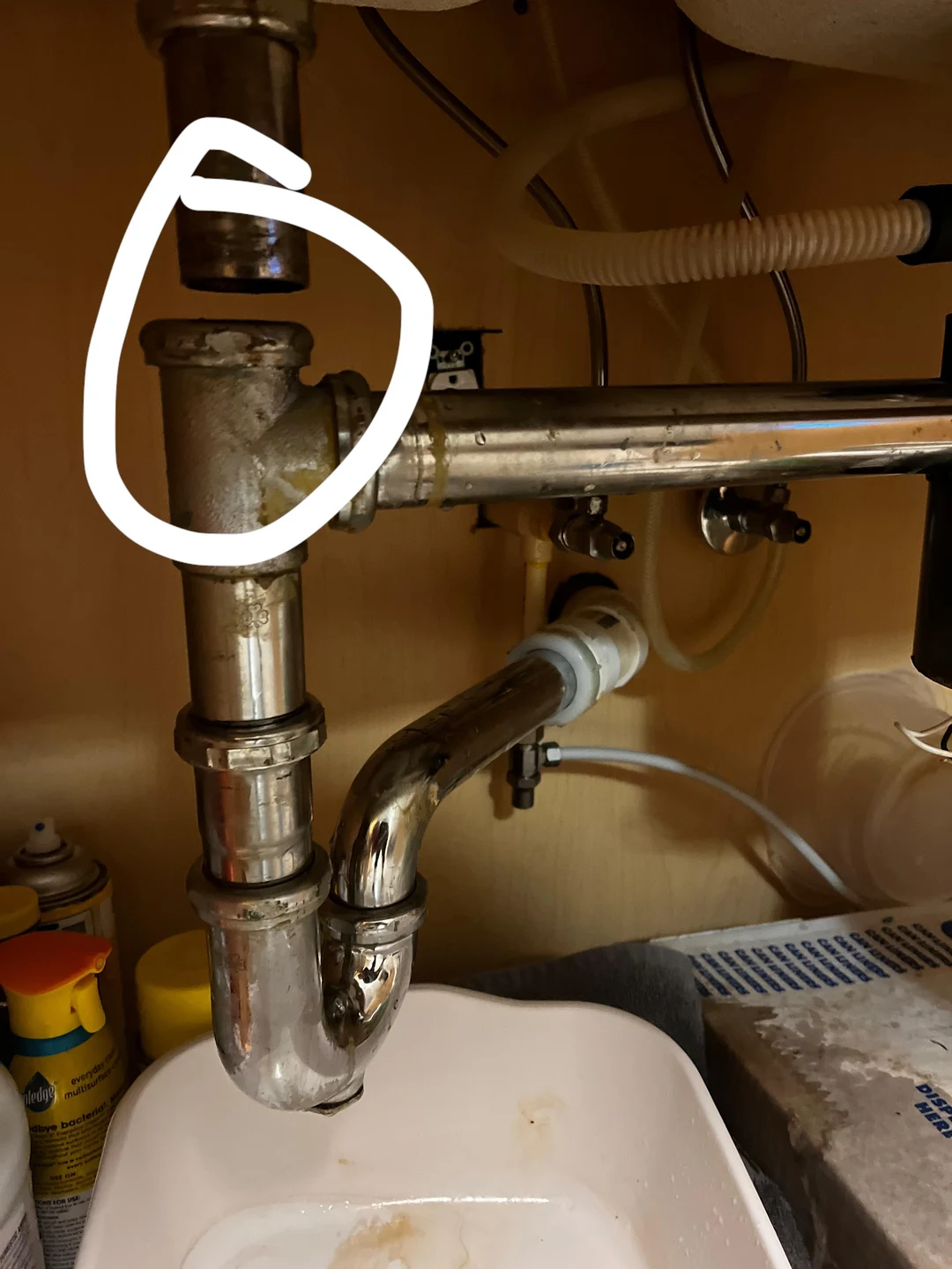 Pipe under sink is disconnected | Scrolller