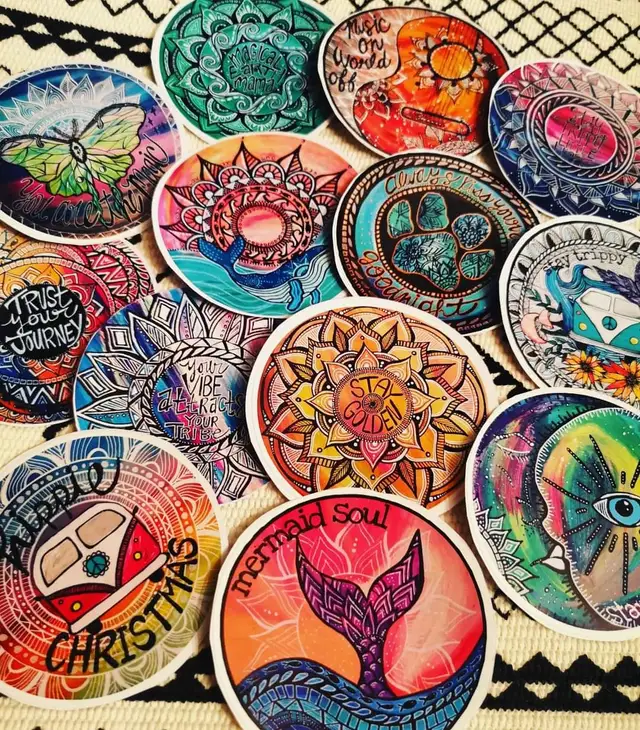 made some stickers, out of my original artwork. | Scrolller