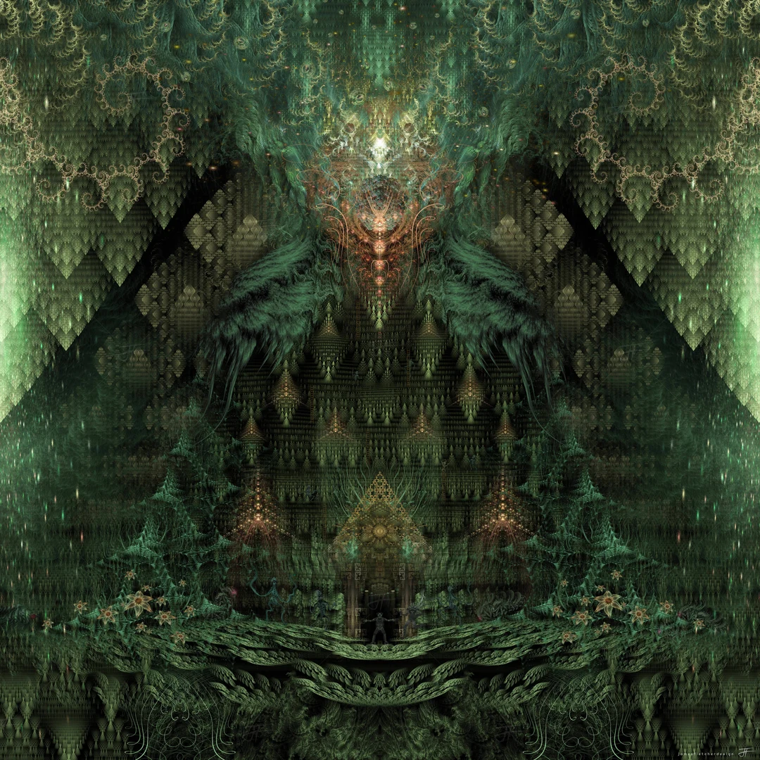 Seedkeeper's Vault by me. Made from thousands of tiny detailed fractals. Large zoomable image ...