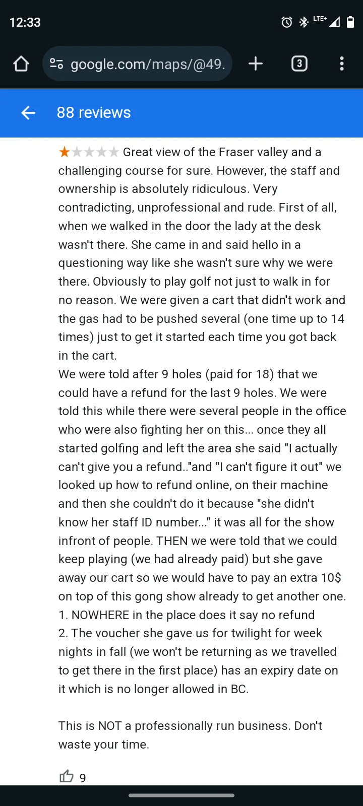 My local course with the worst reviews on Google. | Scrolller