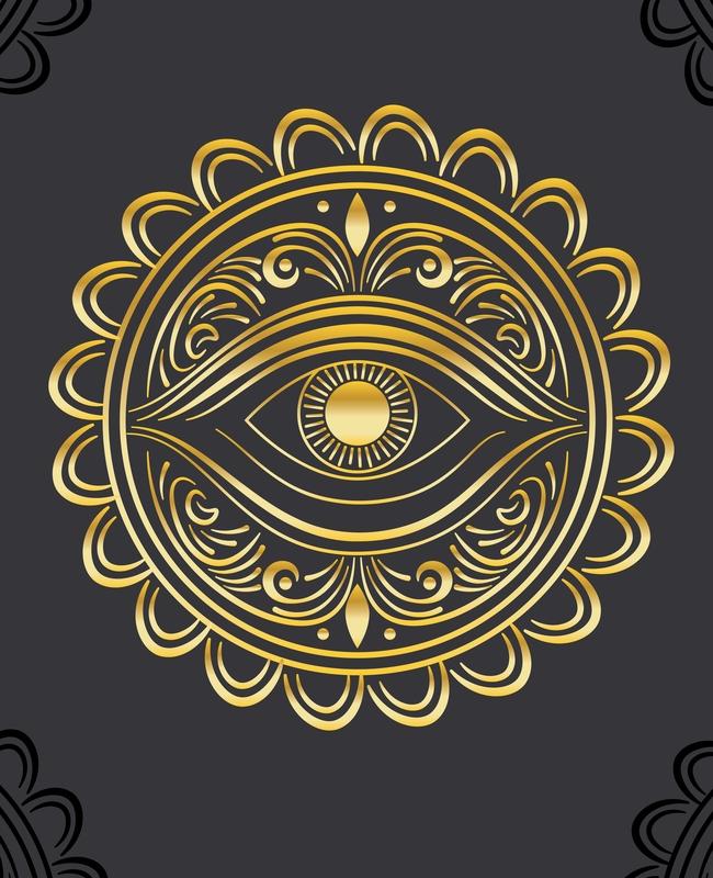 Gold eye with ornament, AnnArtshock(me), Vector art, 2023 | Scrolller